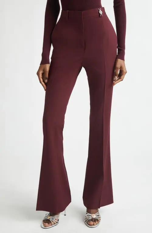 Versace Stretch Virgin Wool Gabardine Flare Leg Pants
