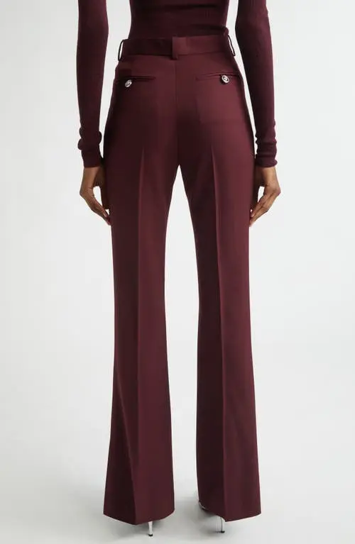 Versace Stretch Virgin Wool Gabardine Flare Leg Pants
