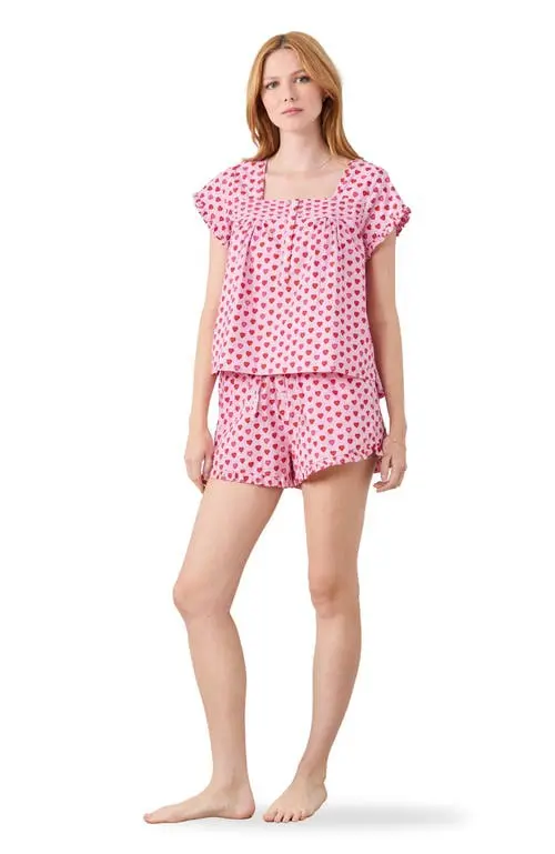PRINTFRESH Pintuck Short Set - Pink Macaron