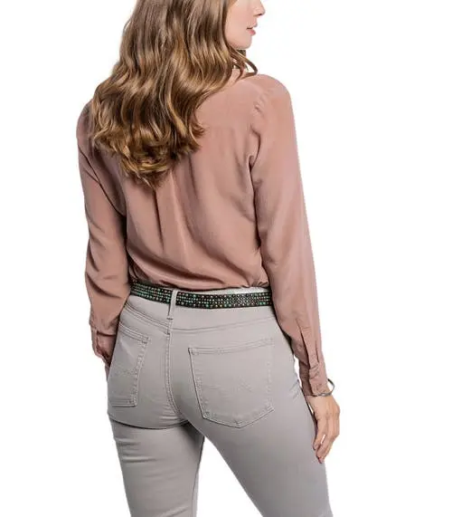 OLD TREND Studded Leather Belt - Coffee