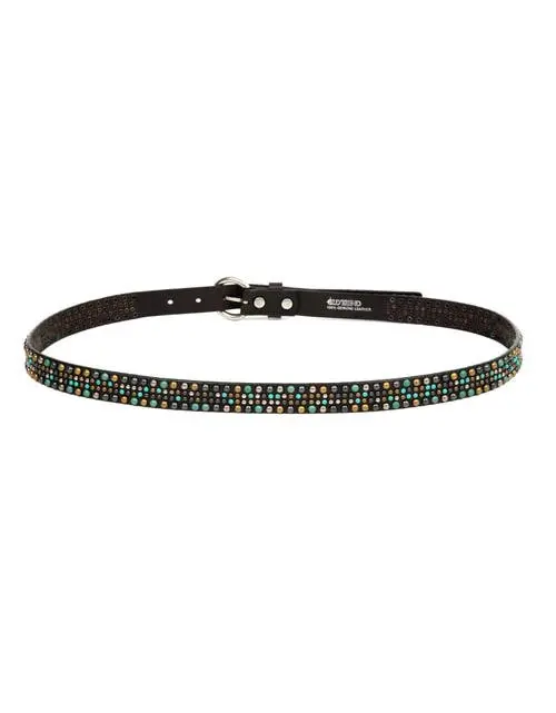 OLD TREND Studded Leather Belt - Coffee