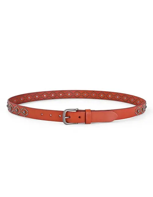 OLD TREND Sunburst Studded Leather Belt