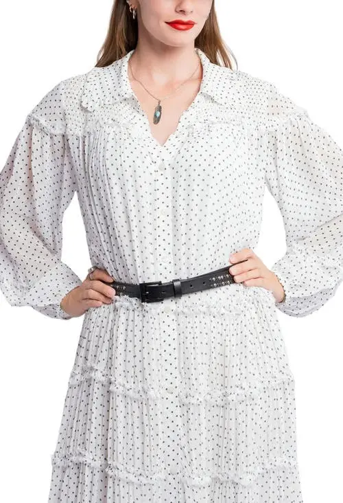 OLD TREND Ficus Studded Leather Belt