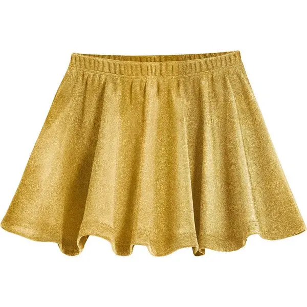 CITY THREADS Novelty Circle Skirt - Gold Sparkly Shimmer