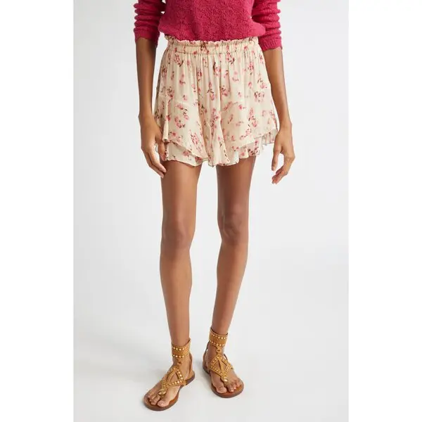 Isabel Marant Étoile Floral Print Chiffon Shorts