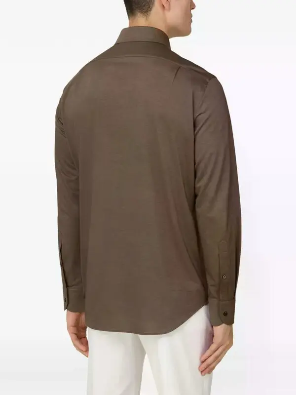 Boggi Milano Jersey Shirt - Brown
