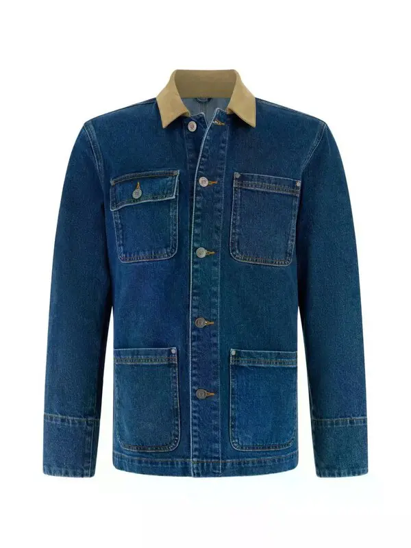 Boggi Milano Collared Denim Shirt Jacket