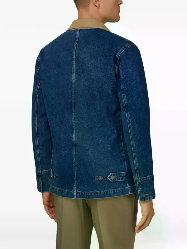 Boggi Milano Collared Denim Shirt Jacket