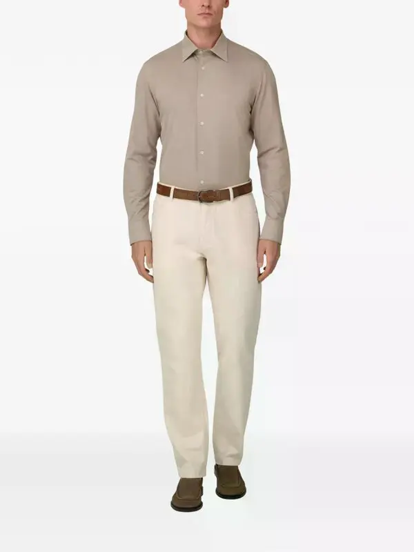 Boggi Milano Jersey Shirt - Neutrals