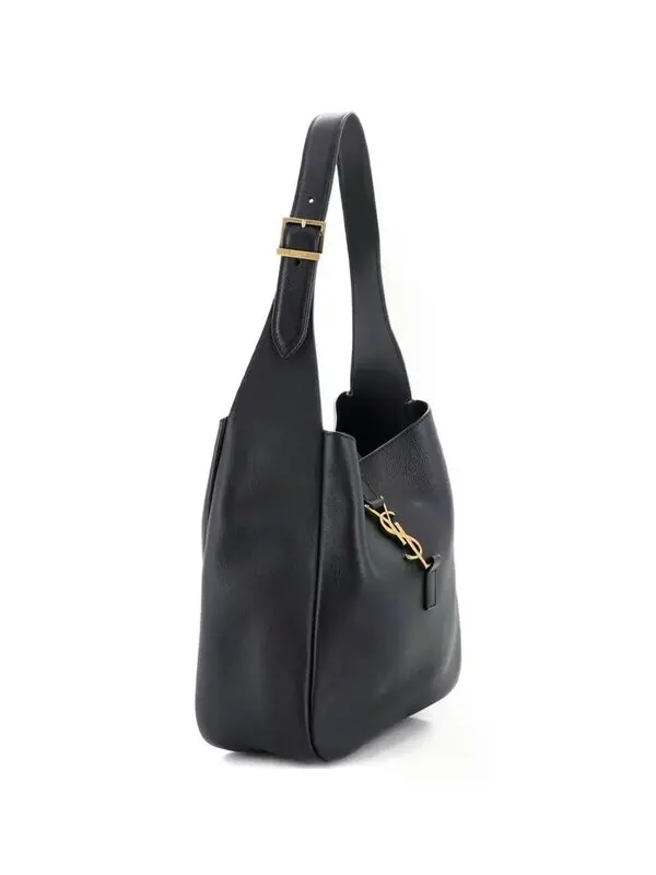 Saint Laurent Le 5 A 7 Supple Leather Small Hobo Bag - Black