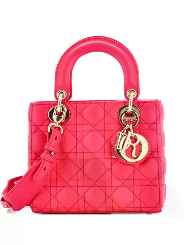 Dior Abcdior Lady Bag Cannage Quilt Lambskin - Pink