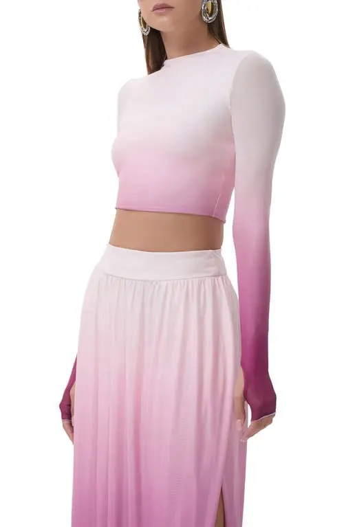 AFRM Eleni Ombré Mesh Crop Top