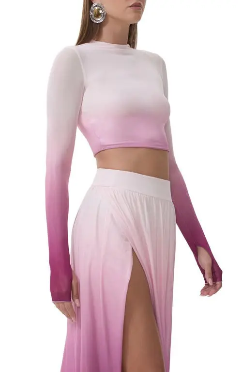 AFRM Eleni Ombré Mesh Crop Top