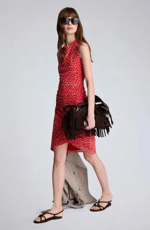 open lace back dress Made To Be Noticed Animal Print Halter Mini Dress main image 1