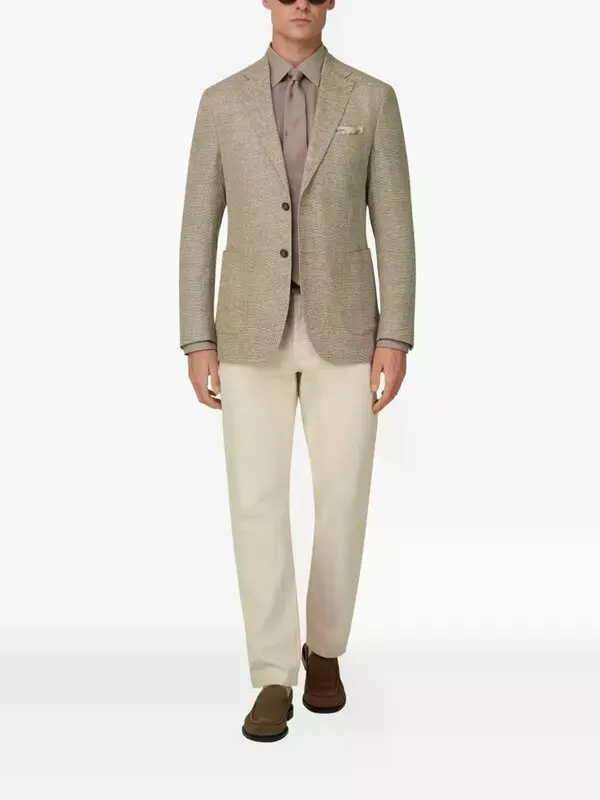 Boggi Milano Micro-textured Single-breasted Blazer