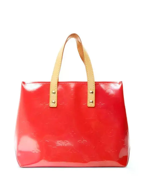 LOUIS VUITTON 2005 Pm Reade Logo-plaque Tote Bag - Red