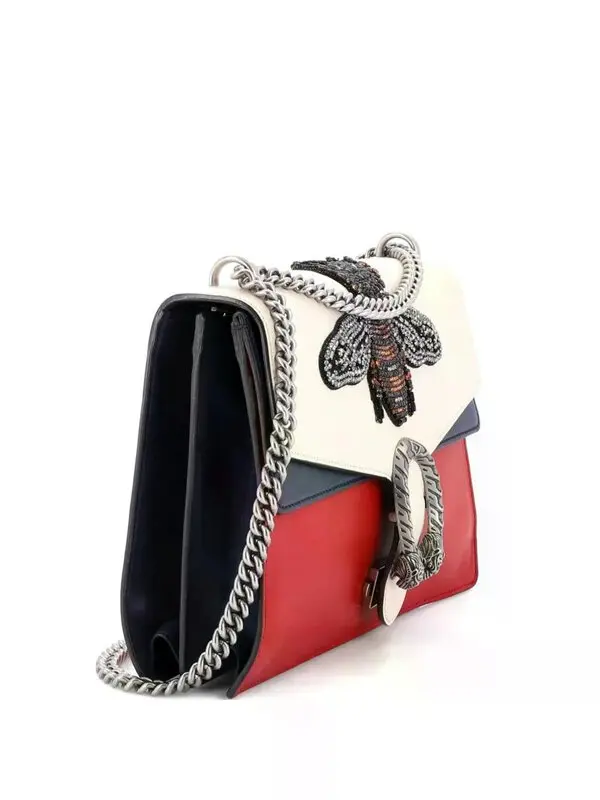 Gucci Dionysus Embellished Leather Shoulder Bag - Blue