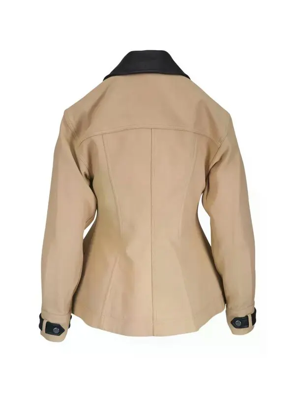 Veronica Beard Peplum Jacket With Pointed Collar - Neutrals