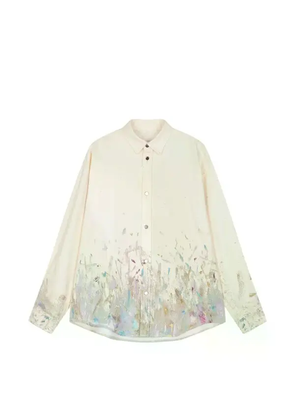CROQUIS Paint-printed Shirt - Cream