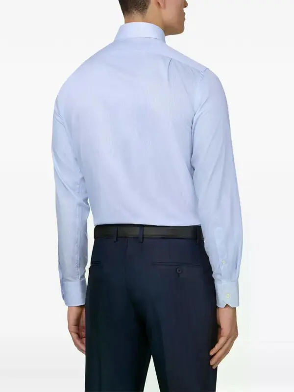 Boggi Milano Spread-collar Twill Shirt