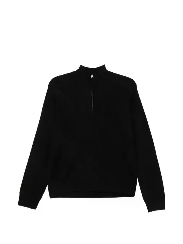CROQUIS Zipped Sweater - Black