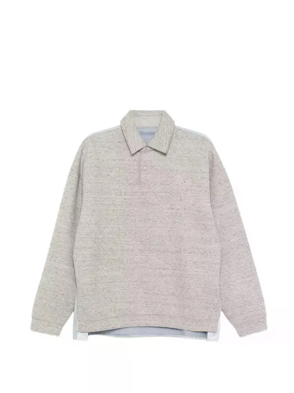 CROQUIS Polo-collar Sweatshirt - Grey