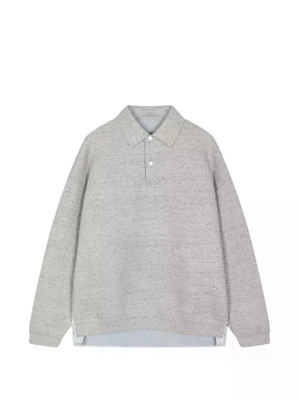 CROQUIS Long-sleeve Polo Shirt - Grey