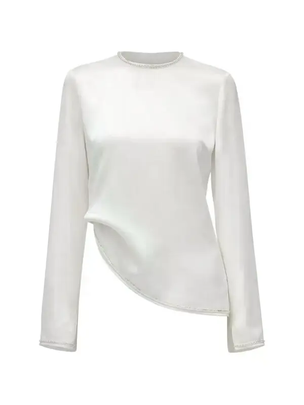 3.1 Phillip Lim Crystal-trim Long-sleeve Top