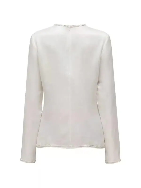 3.1 Phillip Lim Crystal-trim Long-sleeve Top