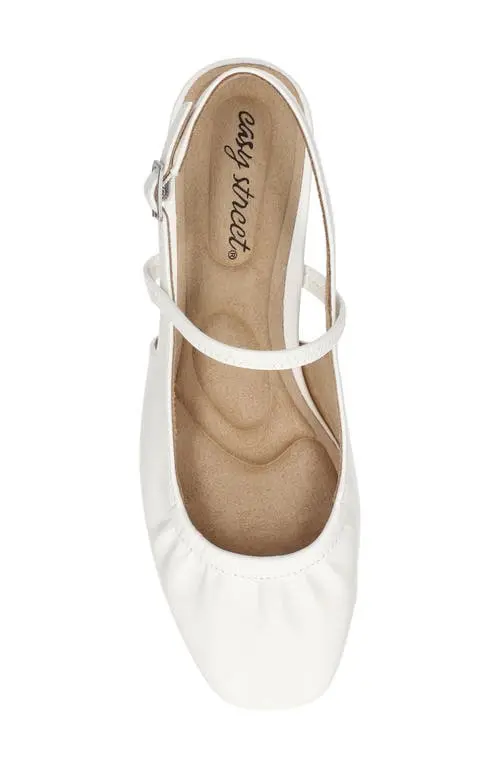 EASY WORKS BY EASY STREET Blake Slingback Flat - White