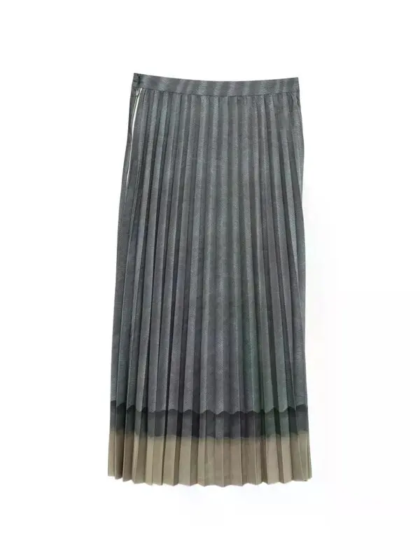 JNBY Patterned Pleated Midi Skirt