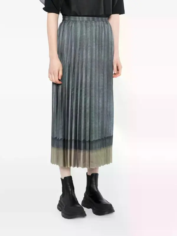 JNBY Patterned Pleated Midi Skirt