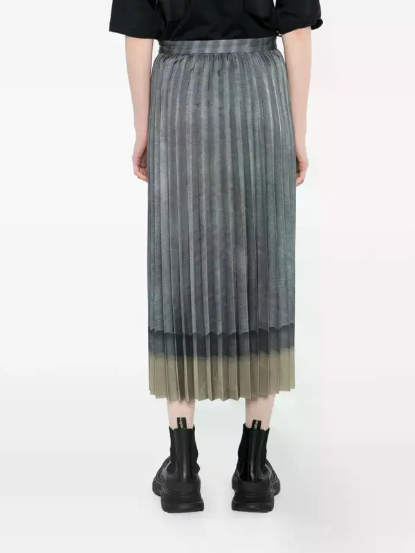JNBY Patterned Pleated Midi Skirt