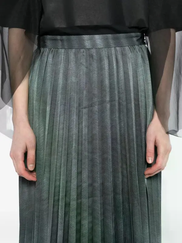 JNBY Patterned Pleated Midi Skirt