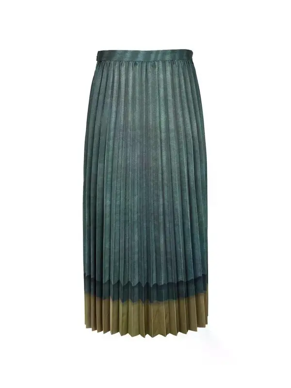 JNBY Patterned Pleated Midi Skirt - Grey