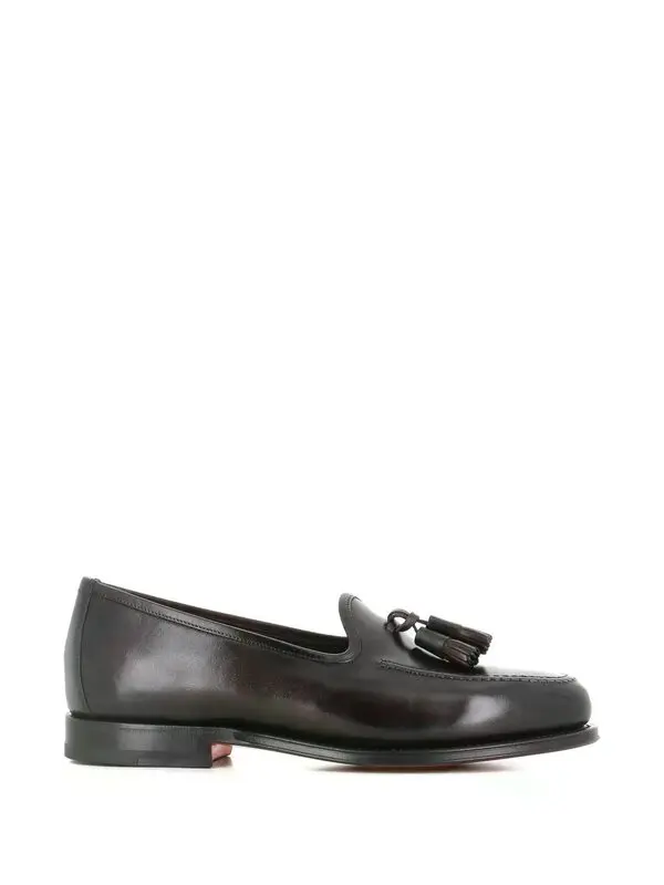 Santoni Tassel Leather Loafers