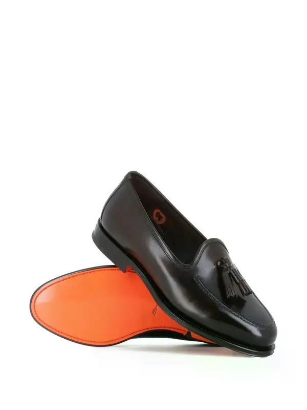 Santoni Tassel Leather Loafers