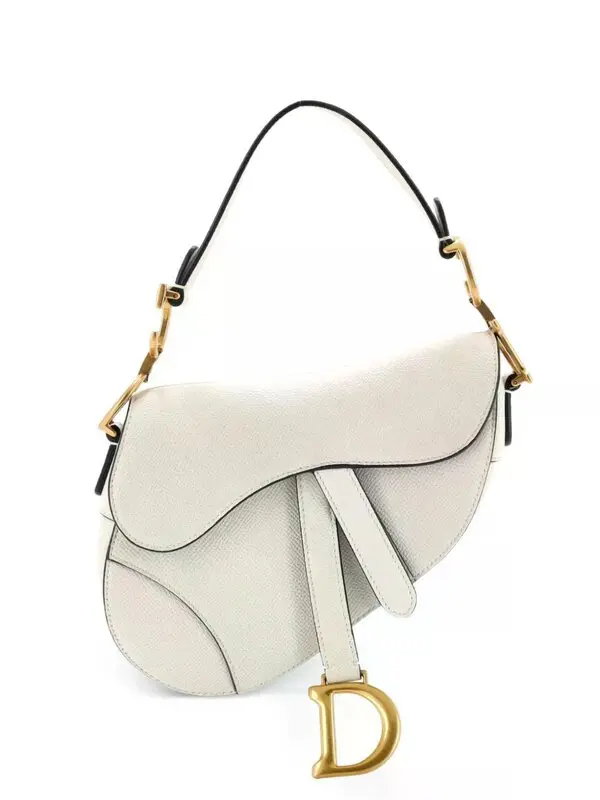 Dior Saddle Handbag Leather Mini Shoulder Bag - Neutrals