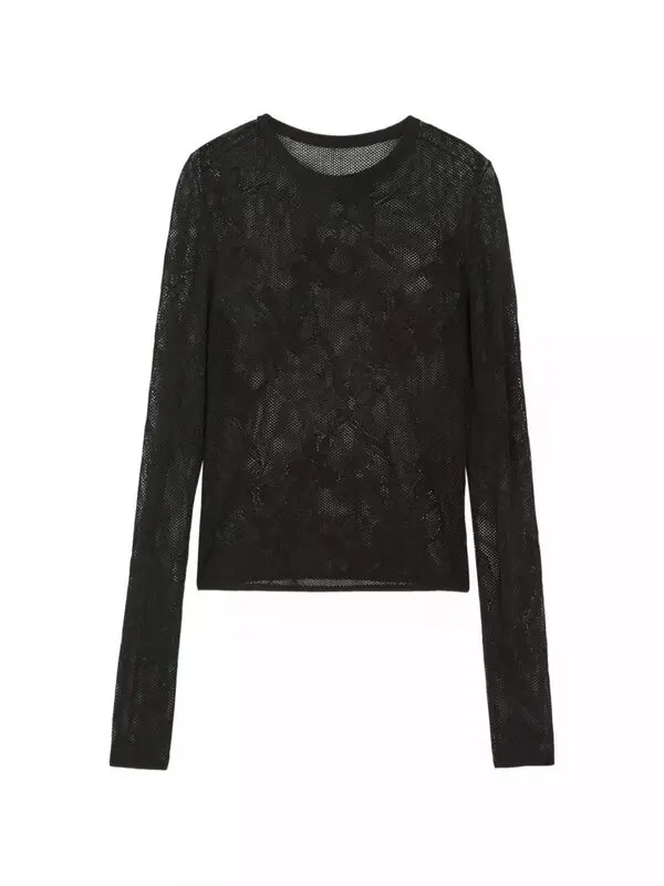 LESS Jacquard Top - Black