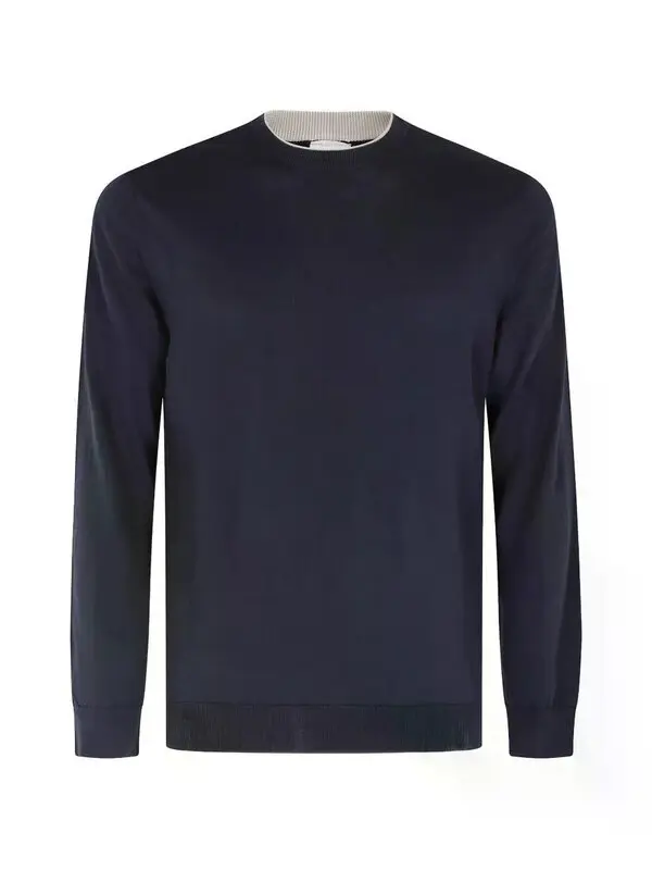 Eleventy Crew-neck Long-sleeve Sweater - Blue