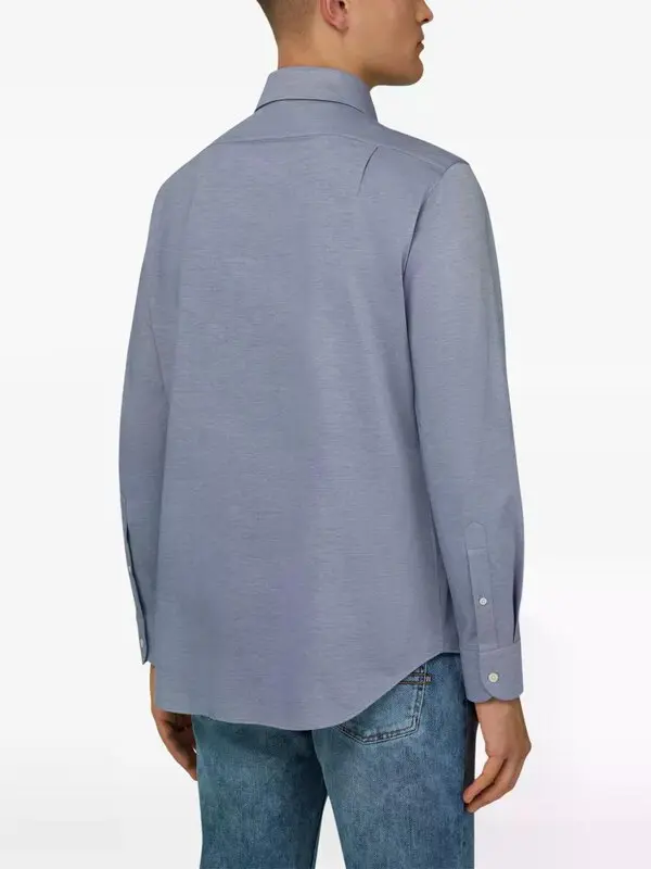 Boggi Milano Jersey Shirt - Blue