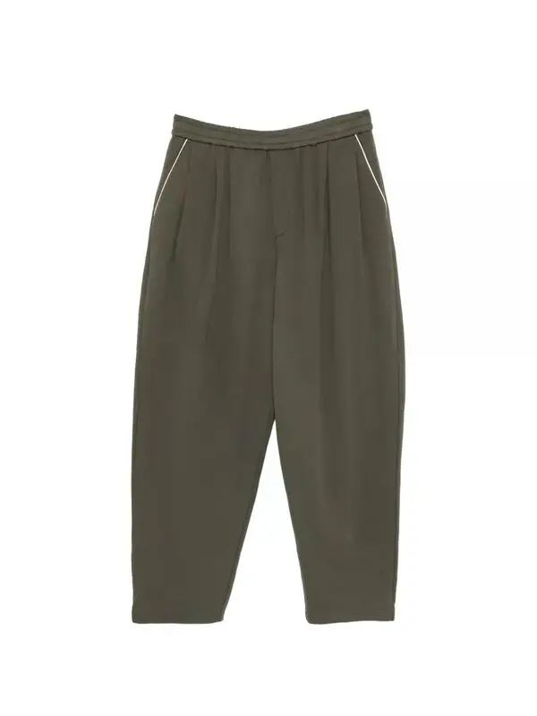 CROQUIS Cotton Drawstring Pants - Green