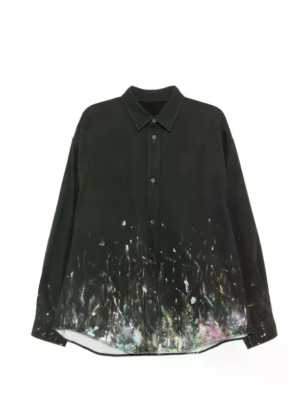 CROQUIS Printed Denim Shirt - Black