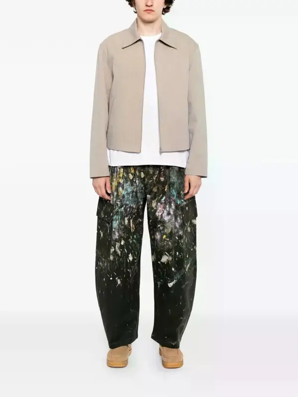 CROQUIS Printed Cotton Pants - Black