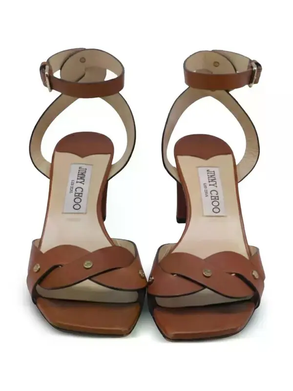 JIMMY CHOO Draya Ankle-strap Leather Sandals