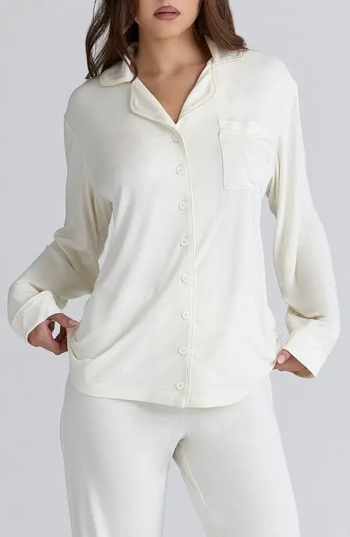 House Of Cb Classic Pajama Top - White