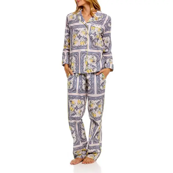 THE LAZY POET Emma Linen Pajamas - White