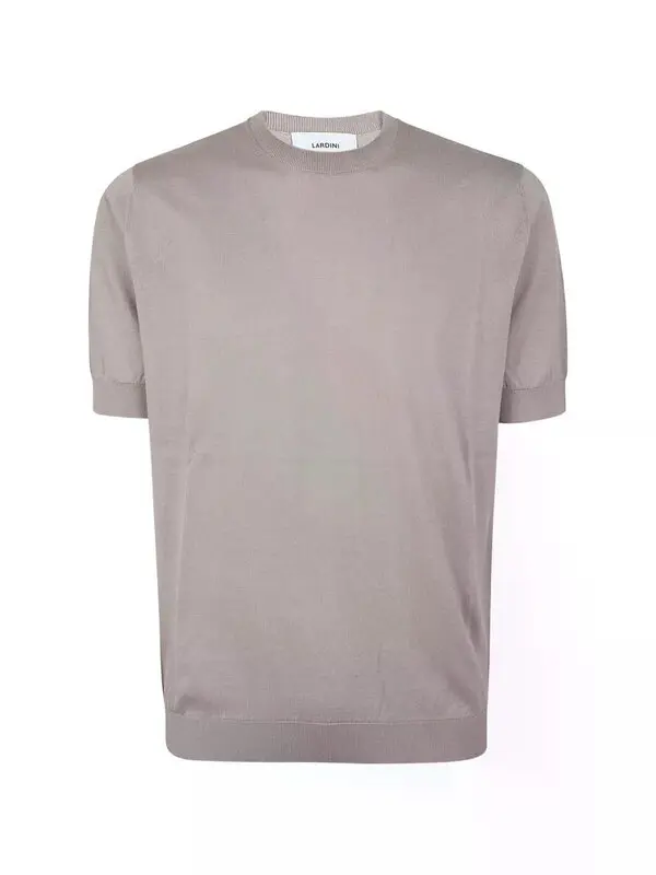 LARDINI Crew-neck Short-sleeve T-shirt - Neutrals
