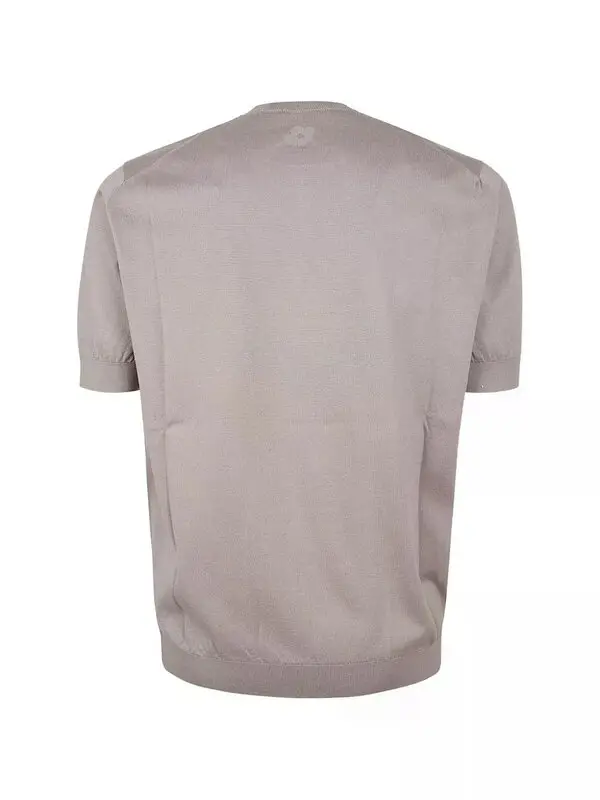 LARDINI Crew-neck Short-sleeve T-shirt - Neutrals