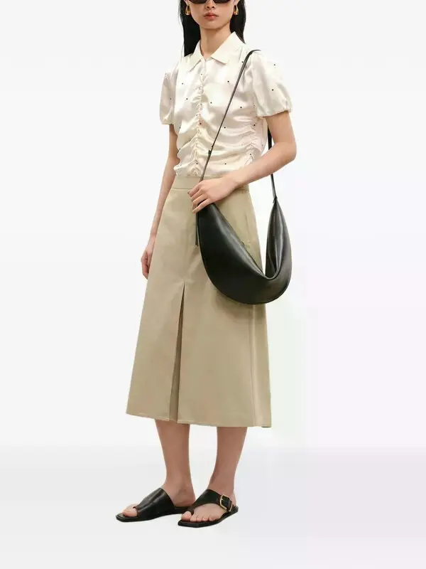 LESS Cotton Midi Skirt - Neutrals